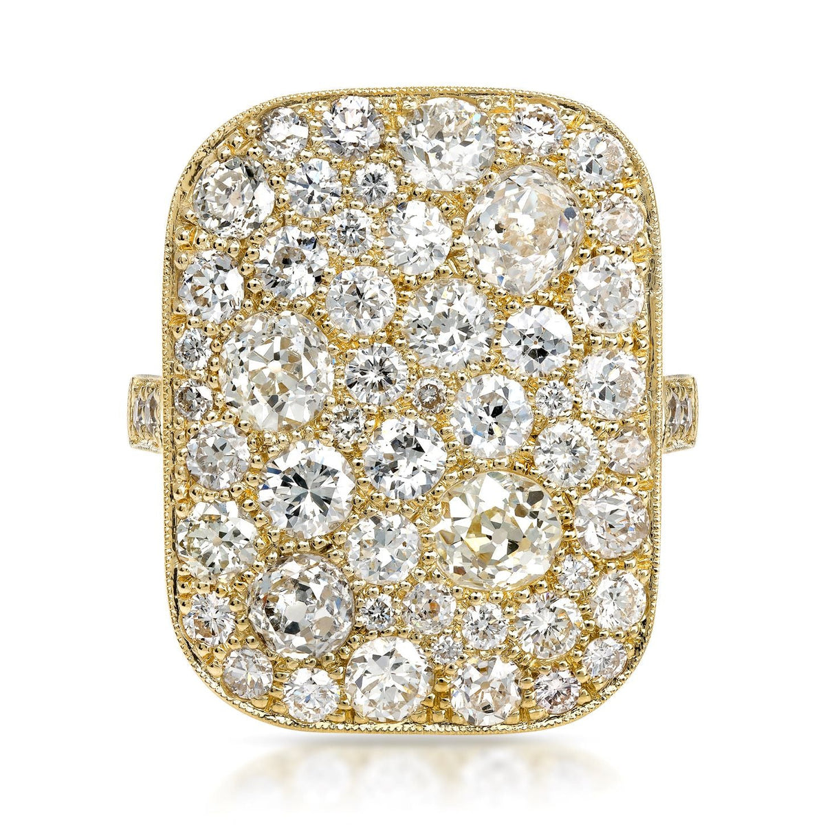 RECTANGULAR COBBLESTONE RING | SINGLE STONE