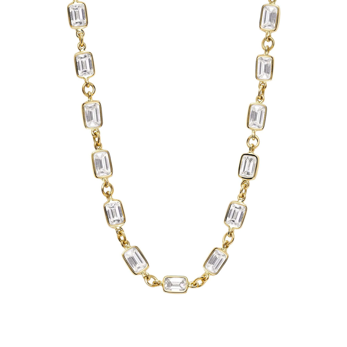 EMERALD CUT DIAMOND CHAIN | SINGLE STONE